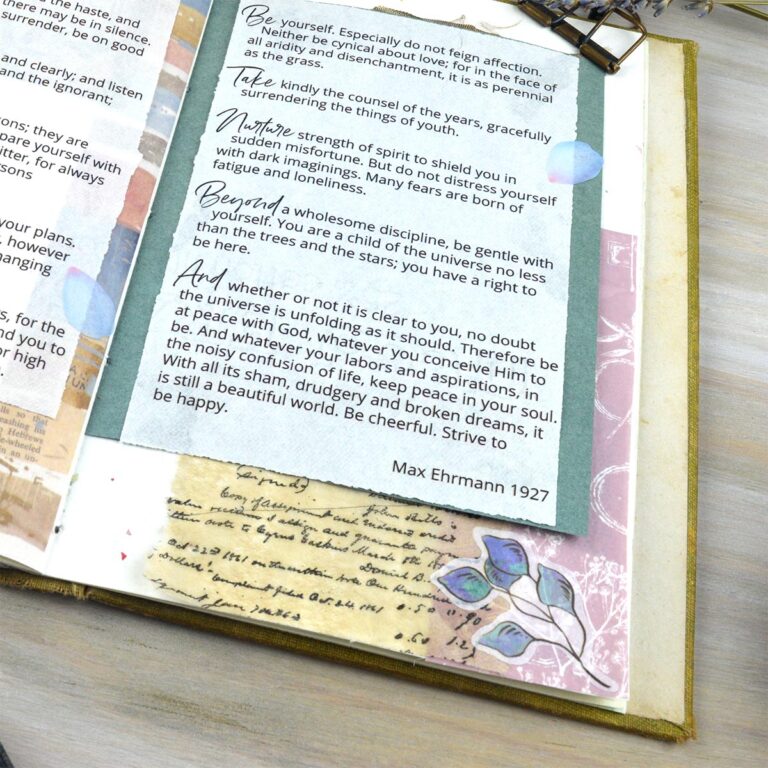 Desiderata - Free Printable Poem for your Journal Pages